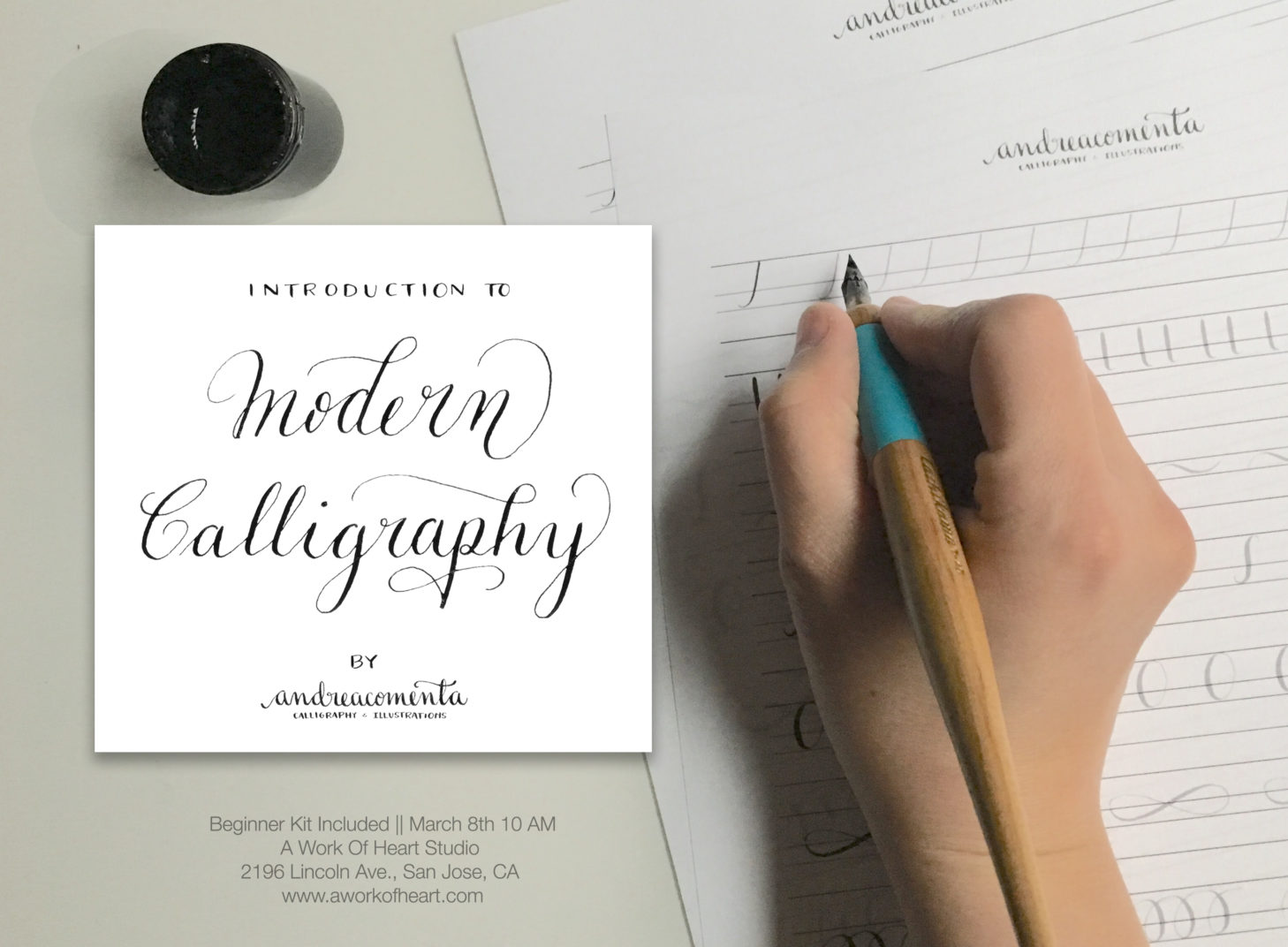 introduction to modern calligraphy workshop – Andrea Casals